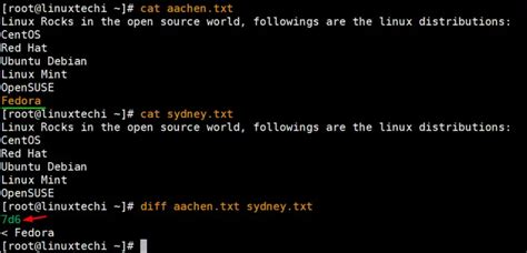 How To Compare Files In Linux With Diff Command