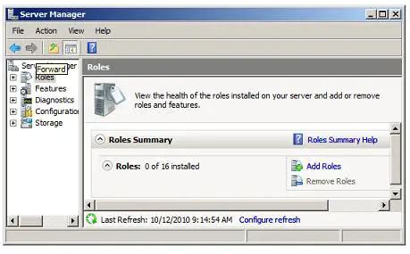 Windows 2008 Server Manager MMC Snap In