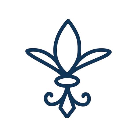 Premium Vector Lily Flower Royal Symbols Vector Icon Fleur De Lis Outline Doodle Hand Drawn