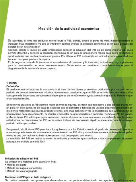 Medici N de La Actividad Econ Mica Semana 3 | PDF | Producto Interno ...