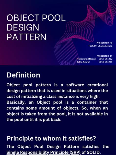 Object Pool Design Pattern Pdf