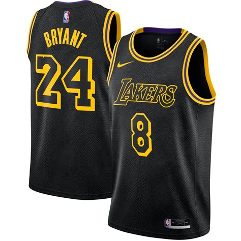 Los Angeles Lakers Kobe Bryant Black Mamba City Jersey