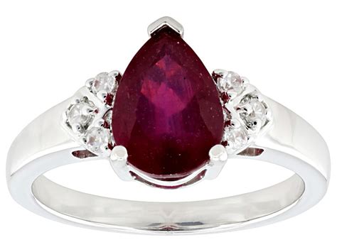 Red Mahaleo Ruby Rhodium Over Sterling Silver Ring 238ctw Jsm819 Jtv