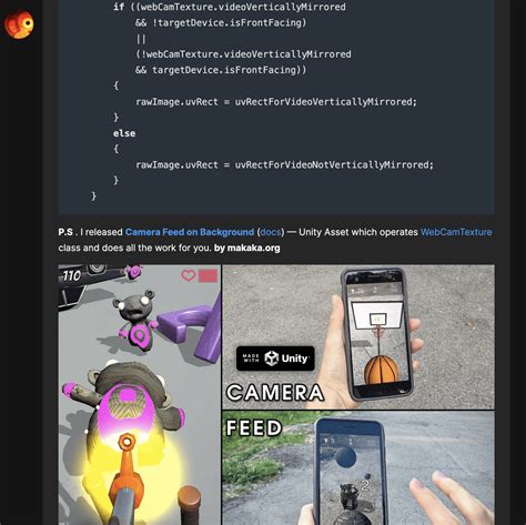 webcamtexture rotation of camera stream on mobile device r unityassets