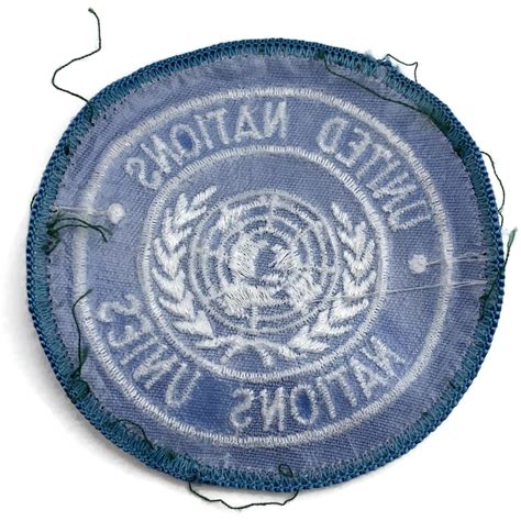 United Nations Un Blue Beret Cloth Cap Badge Uniform Formation Patch