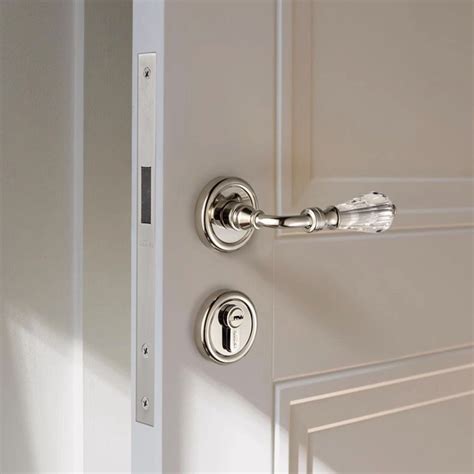 Crystal Texture Mute Room Door Lock Solid Brass Interior Door Lock