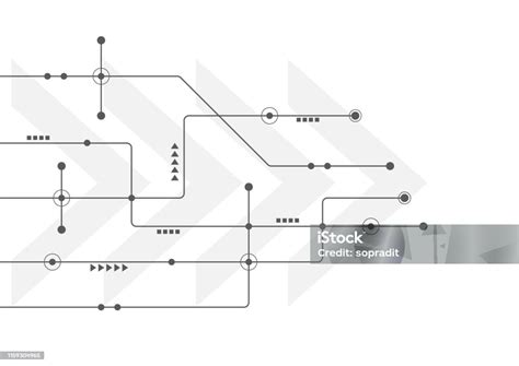 추상 기하학적 연결 선과 점 간단한 기술 그래픽 배경입니다 그림 벡터 디자인 네트워크 및 연결 개념입니다 0명에 대한 스톡 벡터 아트 및 기타 이미지 Istock