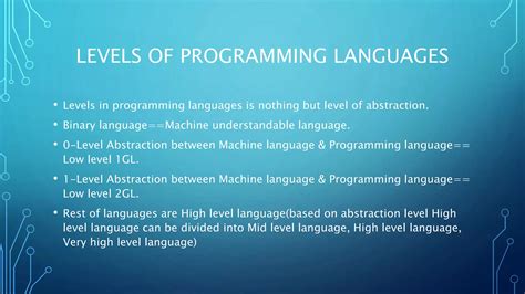 levels of programming languages pptx programming languages computing