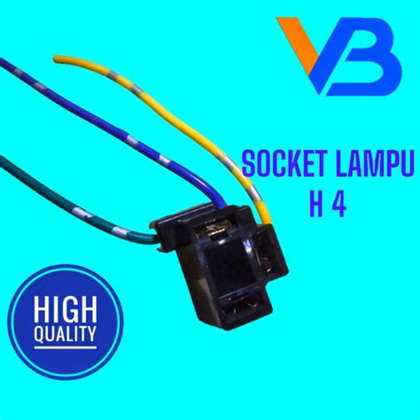 Jual Socket Lampu H4 Motor Mobil Soket Seal Beam H4 Soket Lampu Depan Motor Mobil Soket Lampu