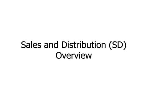 Sap Sd Documents Ppt