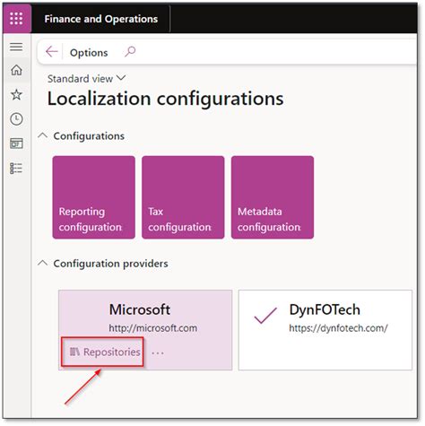 electronic reporting importing configuration from dataverse dynfotech