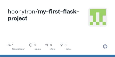 Github Hoonytronmy First Flask Project