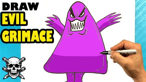 EASY How To Draw EVIL GRIMACE SHAKE YouTube