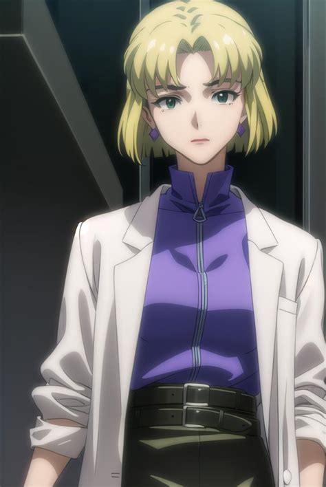 Ritsukoakagi Ritsuko Akagi Cabello Corto Pelo Rubio Mole Seaart Ai