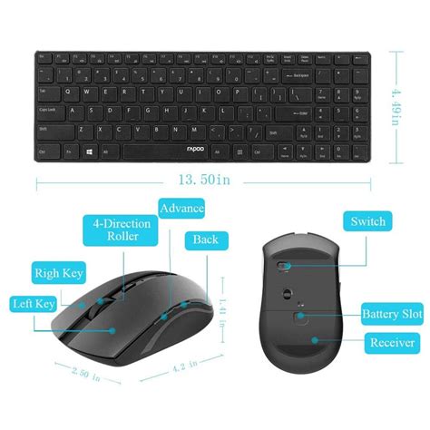 Rapoo Wireless Slim Keyboard And Mouse Combo Ultr Grandado