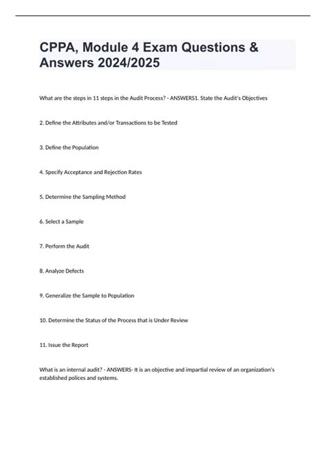 cppa module 4 exam questions and answers 2024 2025 cppa module 4 stuvia us