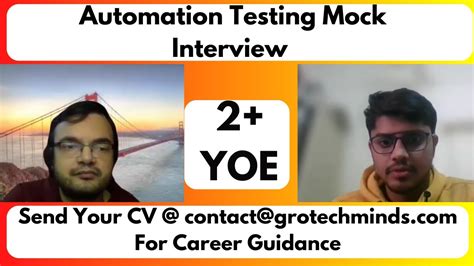 Automation Testing Mock Interview 2 Years Experience Real Interview Questions