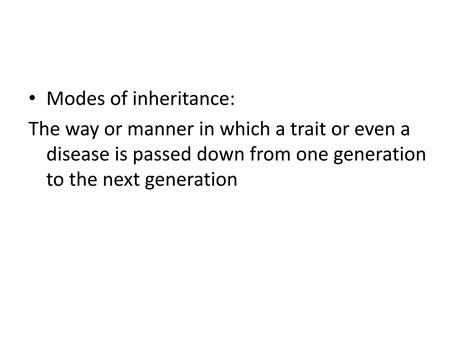 Patterns Of Inheritance Pptpptx