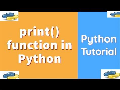 Print Function python tutorial 1 - YouTube