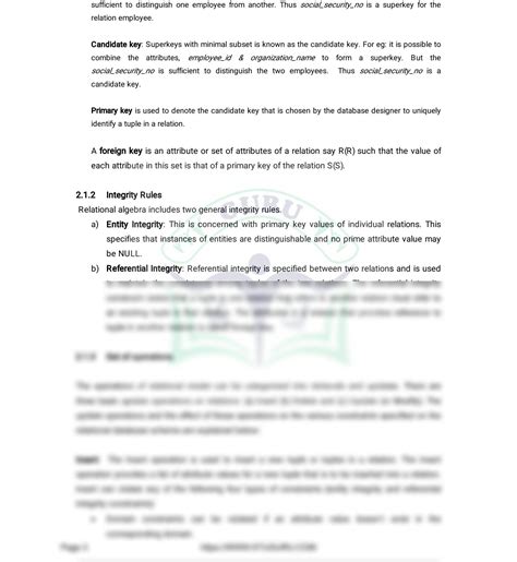 Solution Principles Of Database Design Module 2 Relational Model