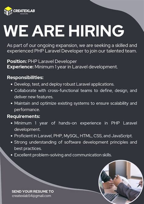 Createxlabs On Linkedin Hiring Laravel Developer