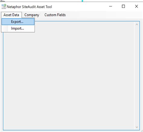 asset tool exporting asset data netaphor siteaudit tm knowledgebase