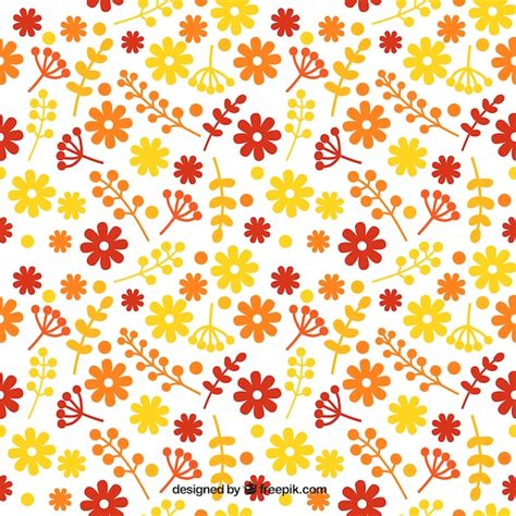 Free Vector Minimalist Flowers Pattern