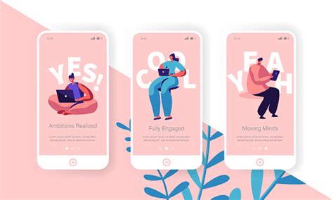 웹 사이트 또는 웹 페이지에 대 한 채용 및 모집 개념 사람 검색 작업 온라인 인터뷰 모집 기관 서비스 템플릿 모바일 앱 페이지 온보드 화면 세트 만화 평면 벡터 일러스트