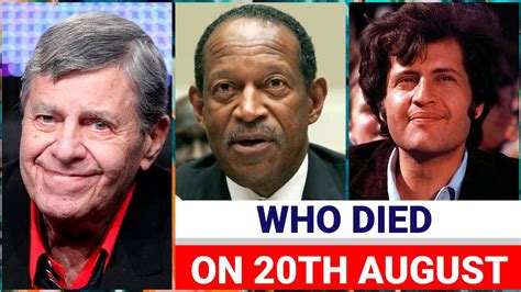 Famous Actors And People Who Died On 20th August Youtube