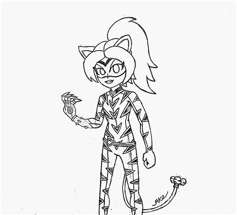 Miraculous Coloring Pages Purple Tigress 2025