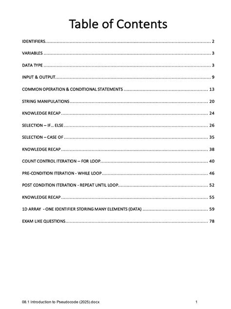 Basic Pseudocode Pdf Data Type Boolean Data Type