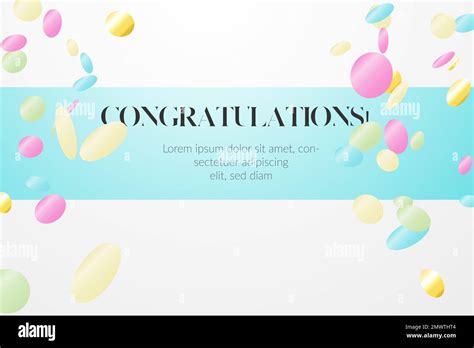 Fun Confetti Vector Frame Illustration Event Template Stock Vector