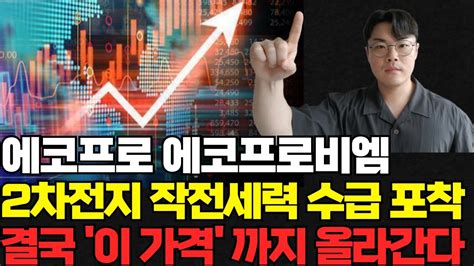 에코프로 에코프로비엠 주가전망 2차전지 작전세력 수급 포착 결국 이 가격 까지 올라간다 7월 5일 방송 Youtube