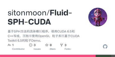 GitHub sitonmoon Fluid SPH CUDA 基于SPH方法的流体模拟程序使用CUDA 和C 写成图形库使用OpenGl粒子系统基于CUDA