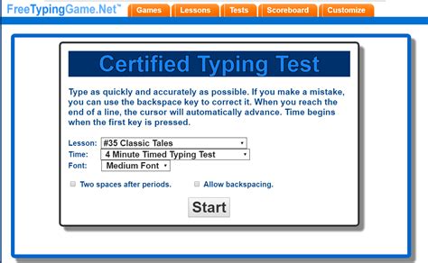 Lpcomputerlab Grade Touch Typing Score Free Typing Game
