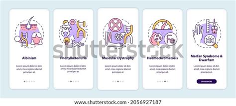 Most Common Genetic Disorders Onboarding Mobile Stock Vector Royalty Free 2056927187