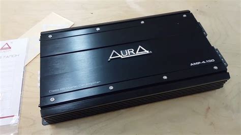 Распаковка и обзор усилителя AURA AMP-4.100 - YouTube