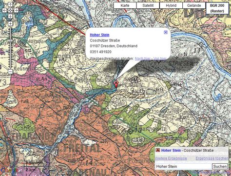 Web WMS Mit Google Maps Geologische Karte 1 200 000 Kreidefossilien De