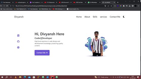 Video Divyansh Soni On Linkedin Html Css Webdevelopment Portfolio Internship Bharatintern