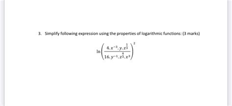 Solved 3 Simplify Following Expression Using The Properties