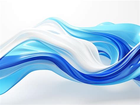 Premium Ai Image Blue Fluid Waves Abstract Background For Presentations