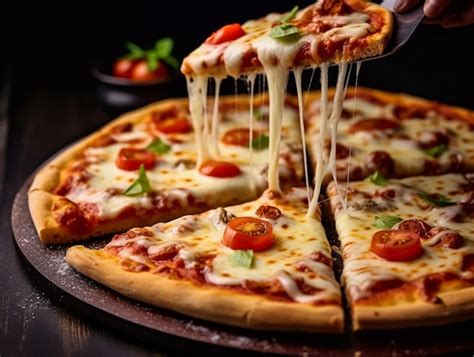 Premium Photo Delicious Yummy Pizza Indoors