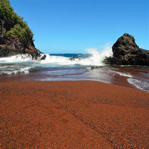 Kaihalulu Red Sand Beach In Hana Hawaii Mu With Photos