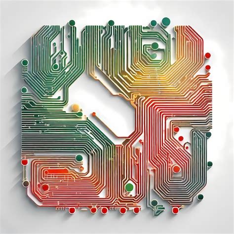 Premium Photo Colorful Circuit Board Abstraction