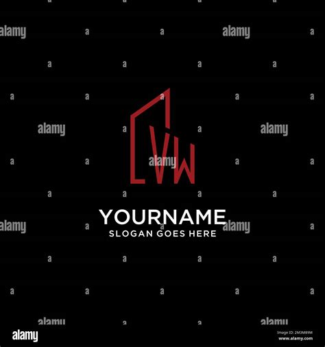 VW Initial Monogram With Building Logo Design Ideas Stock Vector Image Art Alamy