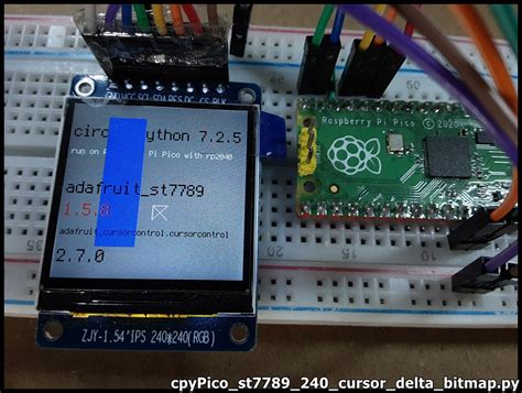 hello raspberry pi circuitpython display cursor on displayio work on