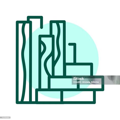 에코 건축 자재 Olor 라인 아이콘입니다 웹 페이지용 픽토그램 0명에 대한 스톡 벡터 아트 및 기타 이미지 0명 가구 가정 생활 Istock