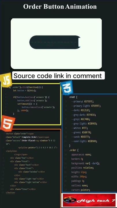 Order Button Animation Using Html Css And Java Trend Viral Ytshort
