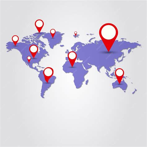 Premium Vector Map Integrated Icons Illustration