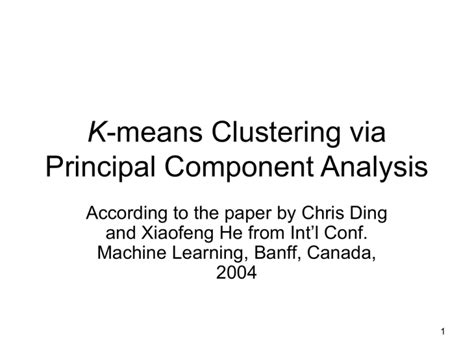 K Means Clustering Via Principal Component Analysis